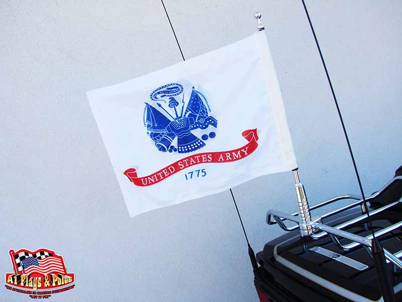 Motorcycle Flagpole with Army Flag - Motorcycle FlagpoleFlagpoles ...